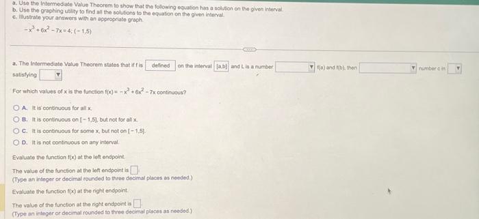 Solved for the first drop down: defined or continous second | Chegg.com
