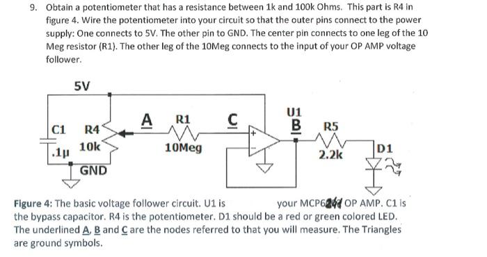 Solved make this schematc into a breadboard diagram, showing | Chegg.com