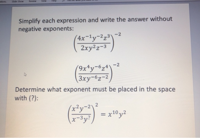 Solved Simplify each expression and write the answer | Chegg.com