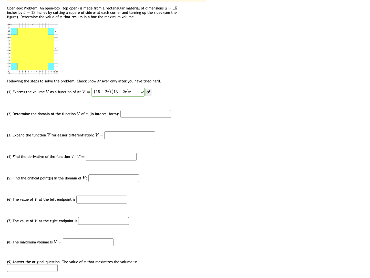 Solved Open-box Problem. An open-box (top open) ﻿is made | Chegg.com