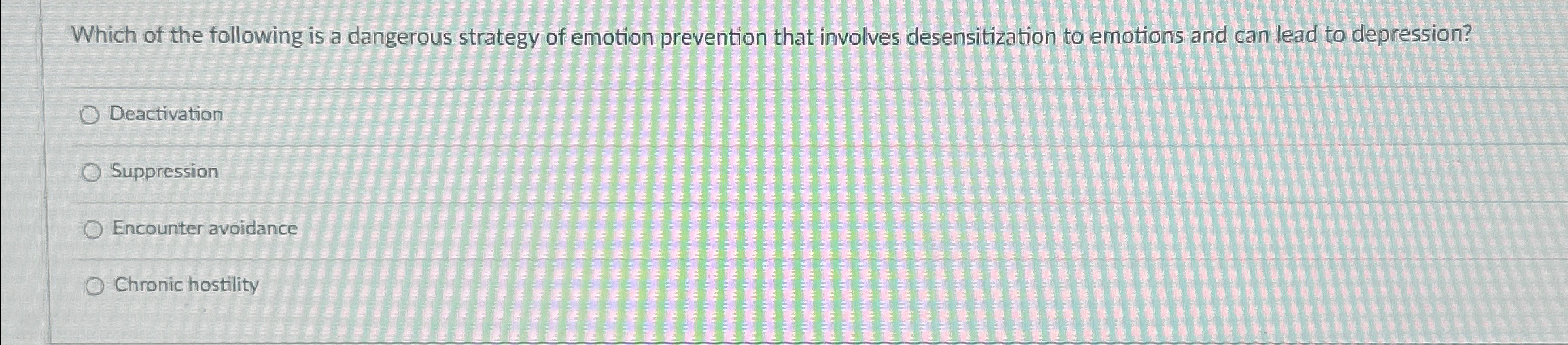 Solved Which of the following is a dangerous strategy of | Chegg.com