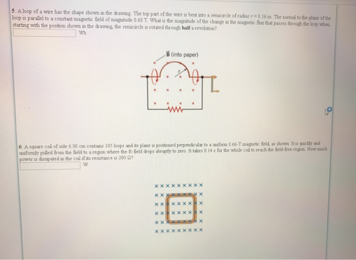 Solved 5. A loop of a wire has the shape shown in the | Chegg.com