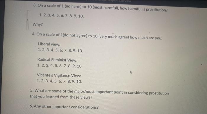 1. How would your group define prostitution? 2. What | Chegg.com