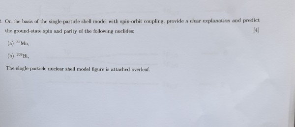 Solved 2. On the basis of the single particle shell model | Chegg.com