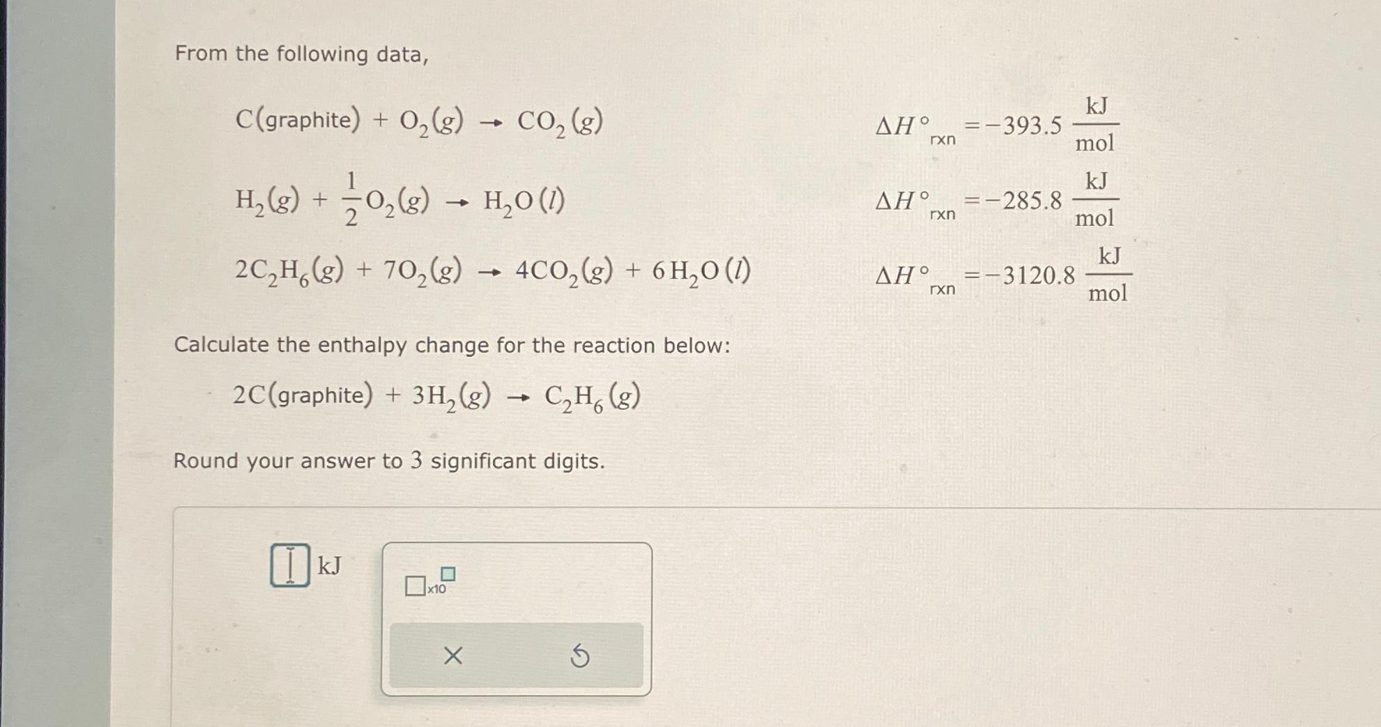 Solved From the following data,C( ﻿graphite | Chegg.com