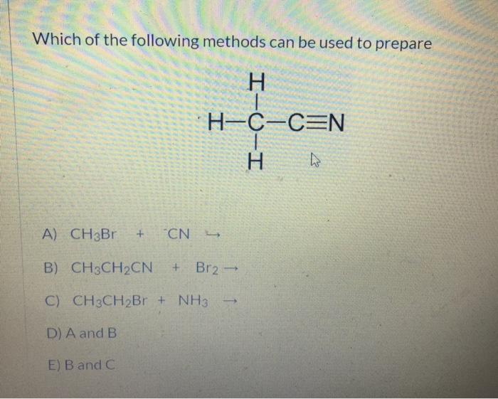 Solved Which of the following methods can be used to prepare | Chegg.com