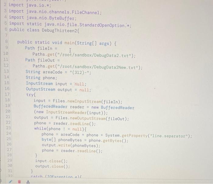 Solved DebugData2.txt Instructions Debug Thirteen2java + The | Chegg.com