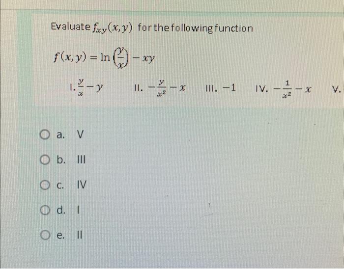 Solved Evaluate fxy(x,y) for the following function | Chegg.com