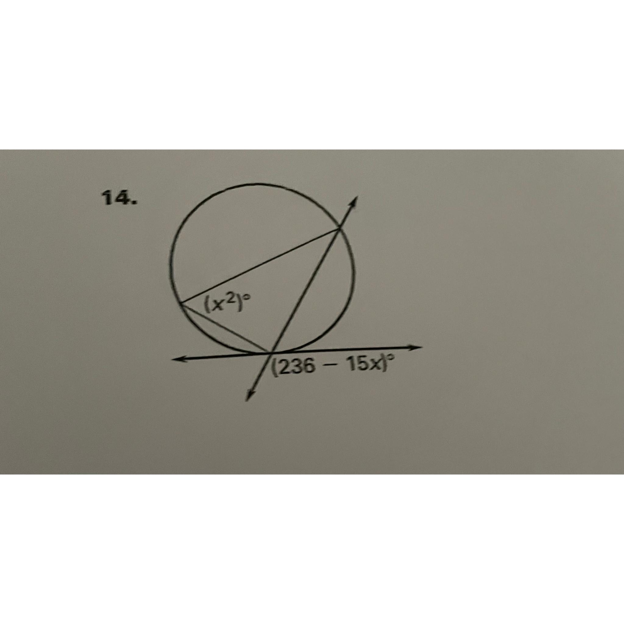 Solved Find the value of x | Chegg.com
