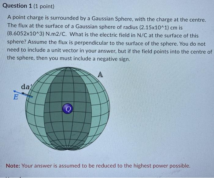 Solved A point charge is surrounded by a Gaussian Sphere, | Chegg.com