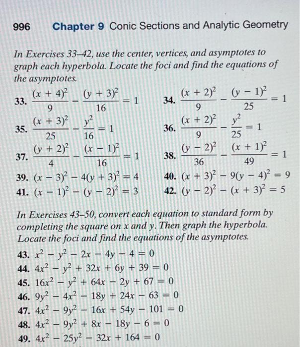 Solved In Exercises 33-42, use the center, vertices, and | Chegg.com
