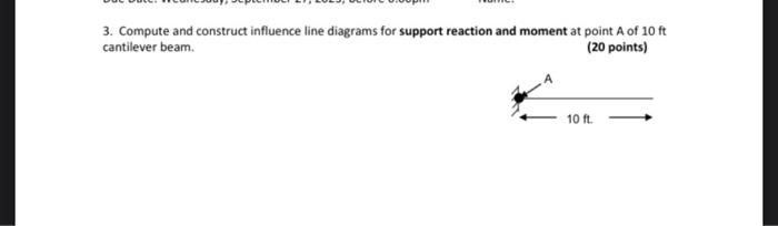 Solved 3. Compute and construct influence line diagrams for | Chegg.com