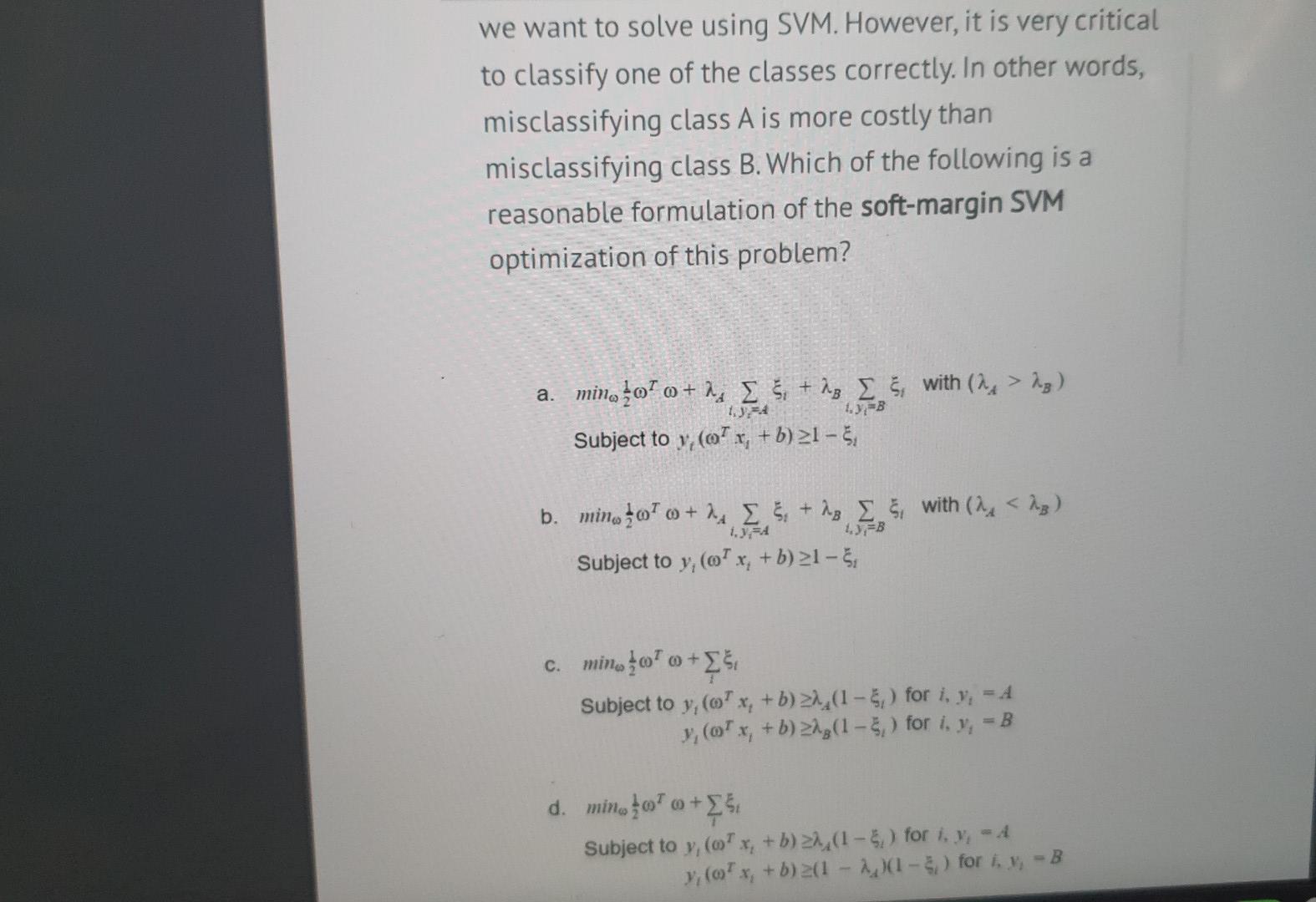 Solved we want to solve using SVM. However, it is very | Chegg.com