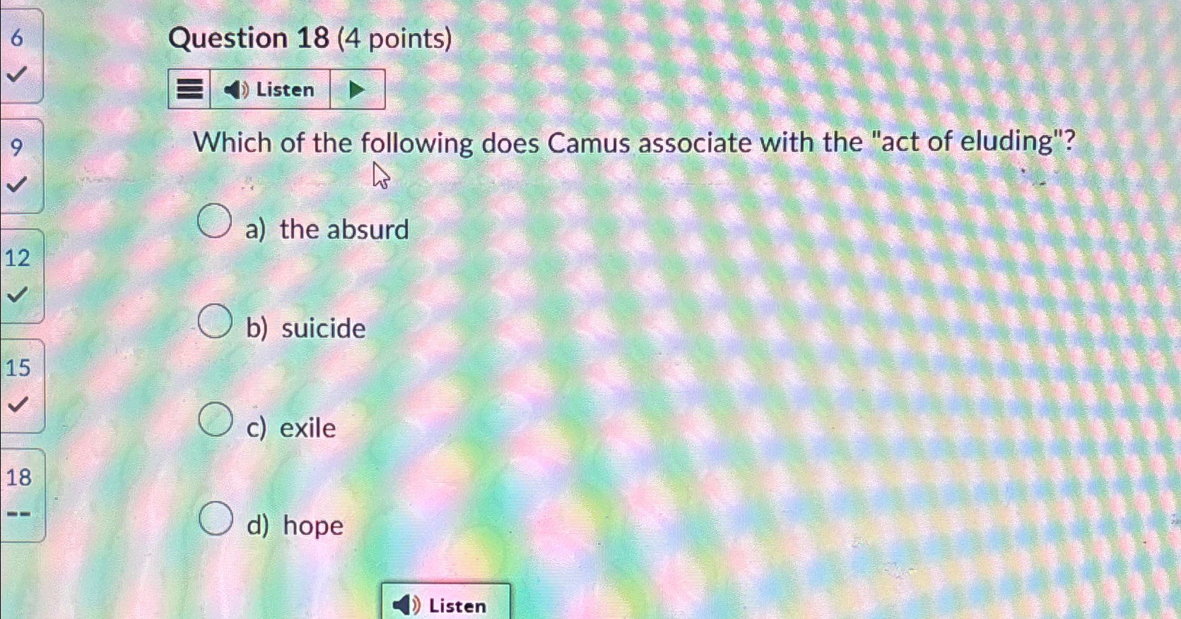 Solved Question 18 (4 points)ListenWhich of the following | Chegg.com Solved Question 18 (4 points)ListenWhich of the following | Chegg.com
