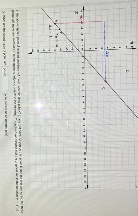 Solved In the above applet, point A is fixed and does not | Chegg.com