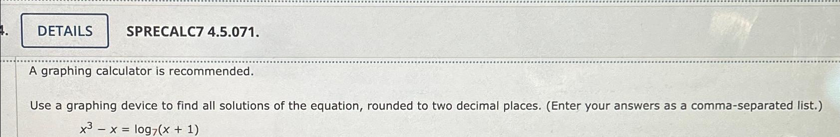 Solved A graphing calculator is recommended.Use a graphing | Chegg.com
