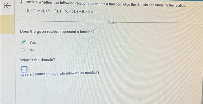 Solved Determine Whether The Following Relation Represents A