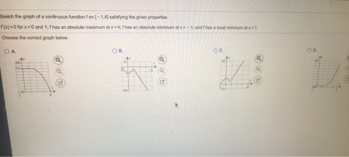 Solved Skatch the graph of a continuous function fon (-1,4 | Chegg.com