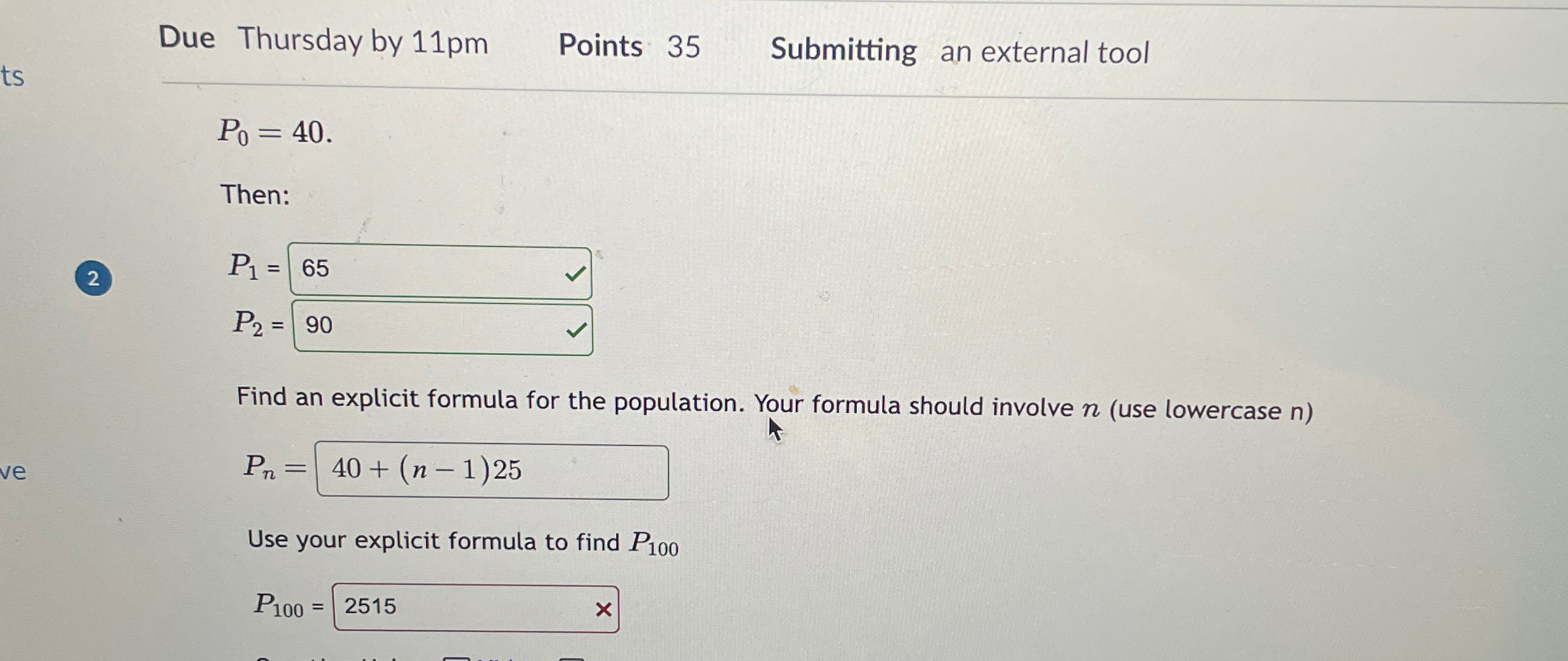 Solved Due Thursday by 11pm ﻿Points 35 ﻿Submitting an | Chegg.com