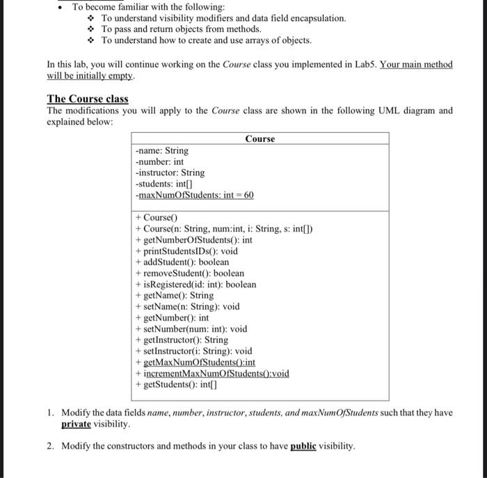 Solved To become familiar with the following: • To | Chegg.com