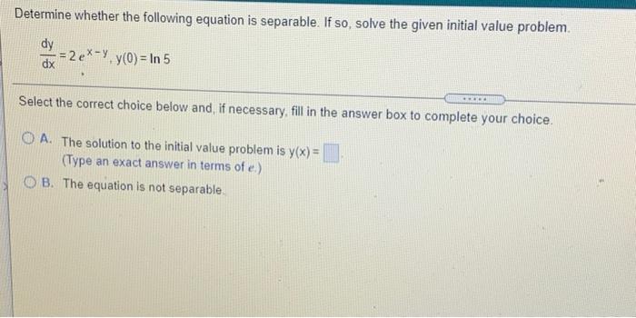 Solved Determine Whether The Following Equation Is
