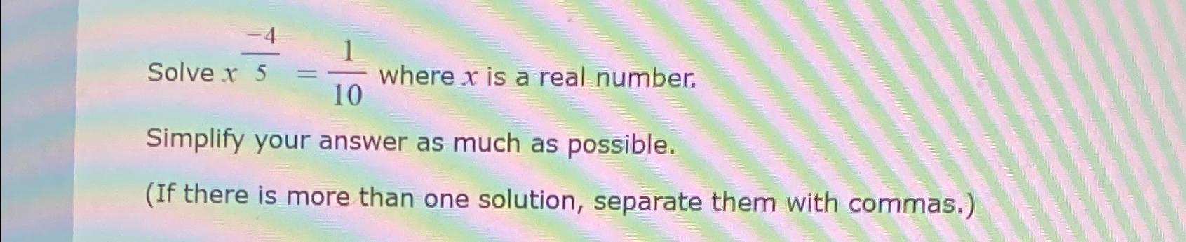 Solved Solve x-45=110 ﻿where x ﻿is a real number.Simplify | Chegg.com
