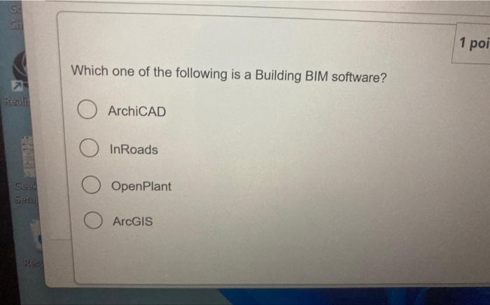Solved Which one of the following is a Building BIM | Chegg.com