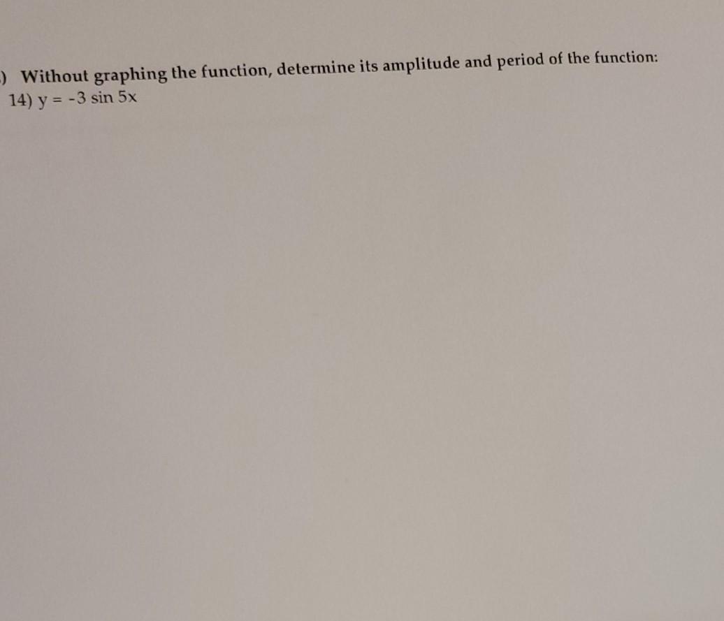 Solved -) Without graphing the function, determine its | Chegg.com