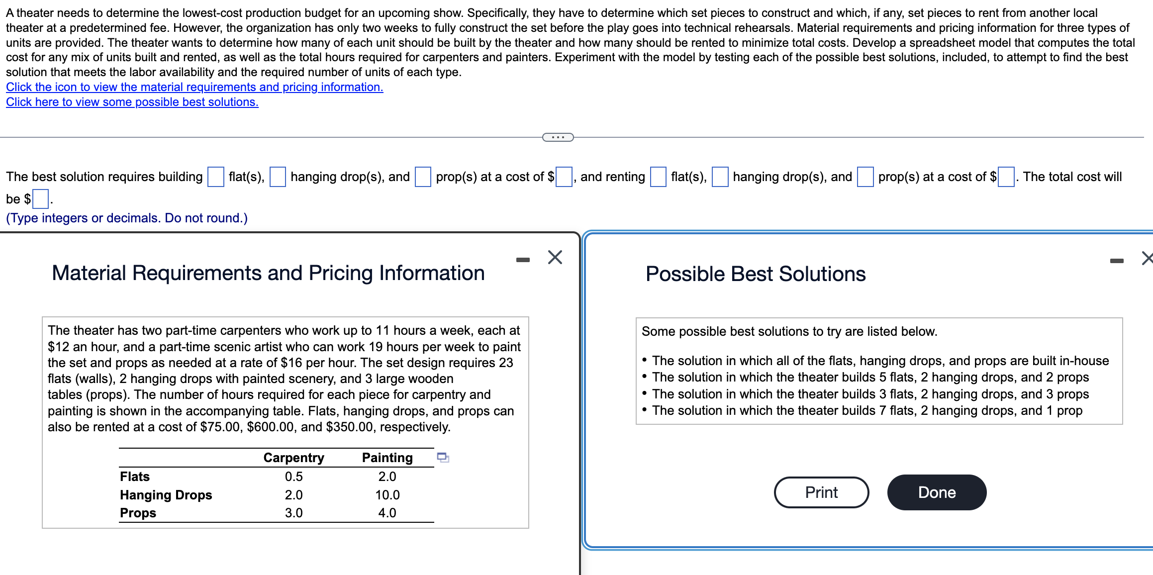 The best solution requires building enter your | Chegg.com