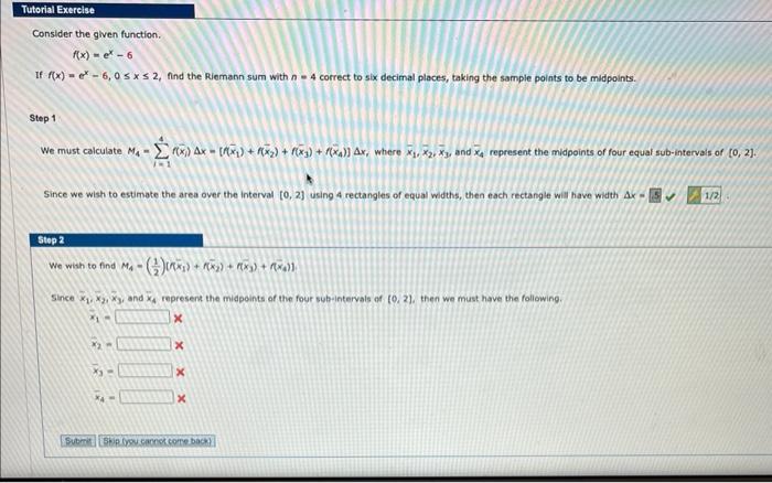Solved Consider the given function. f(x)=ex−6 If | Chegg.com
