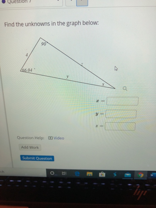 Solved Question Find the unknowns in the graph below: 206.04 | Chegg.com
