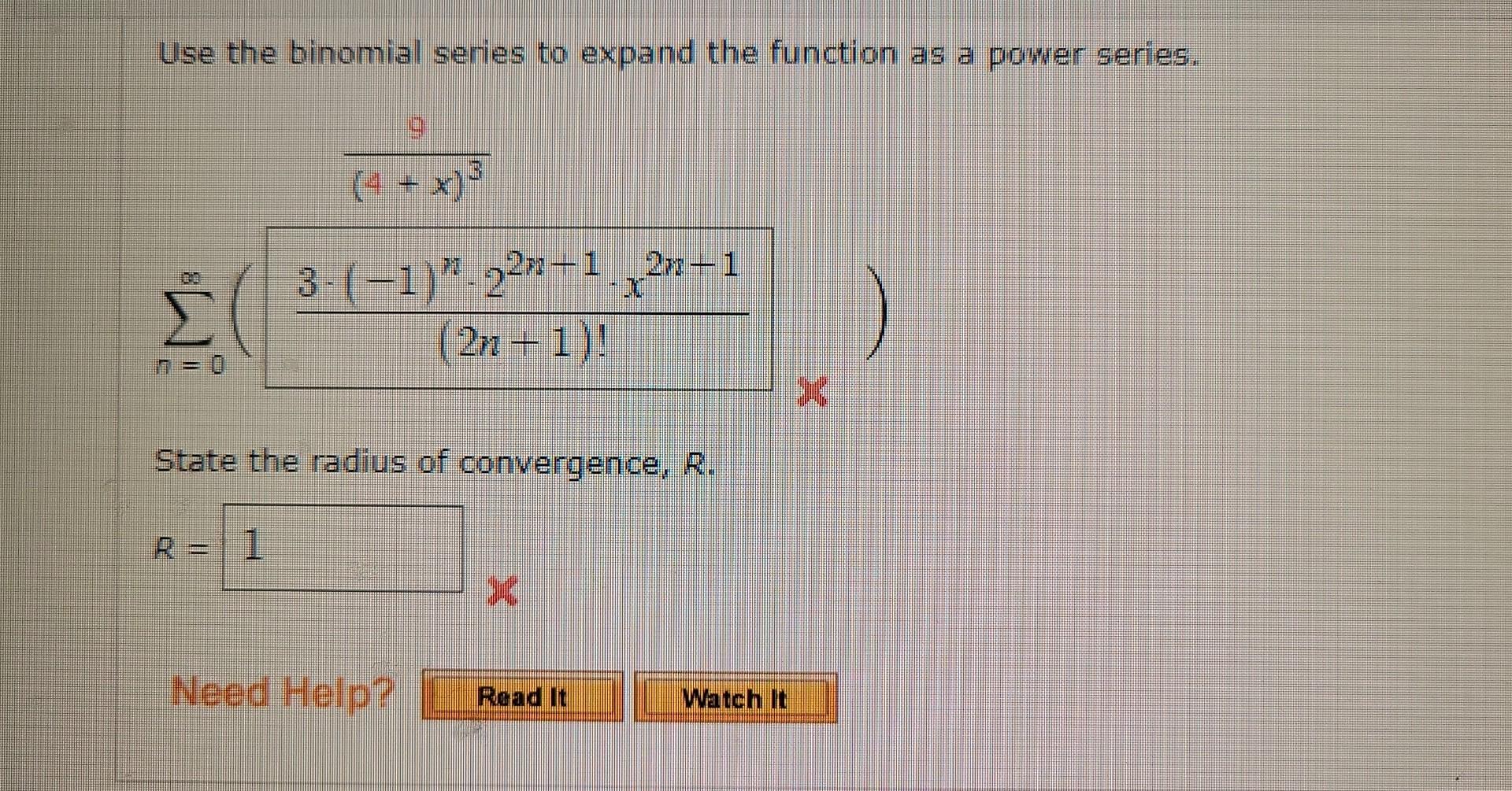 Solved Use the binomial series to expand the function as a | Chegg.com
