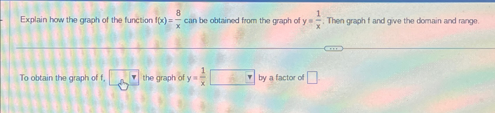 Solved Explain how the graph of the function f(x)=8x ﻿can be | Chegg.com