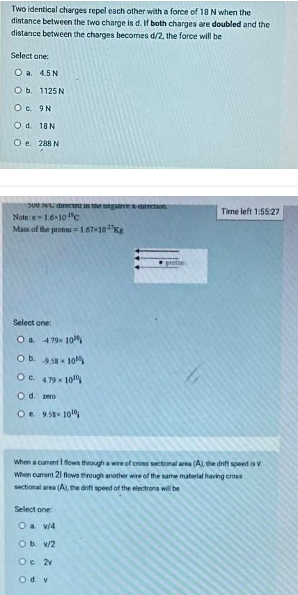 Solved Two identical charges repel each other with a force | Chegg.com