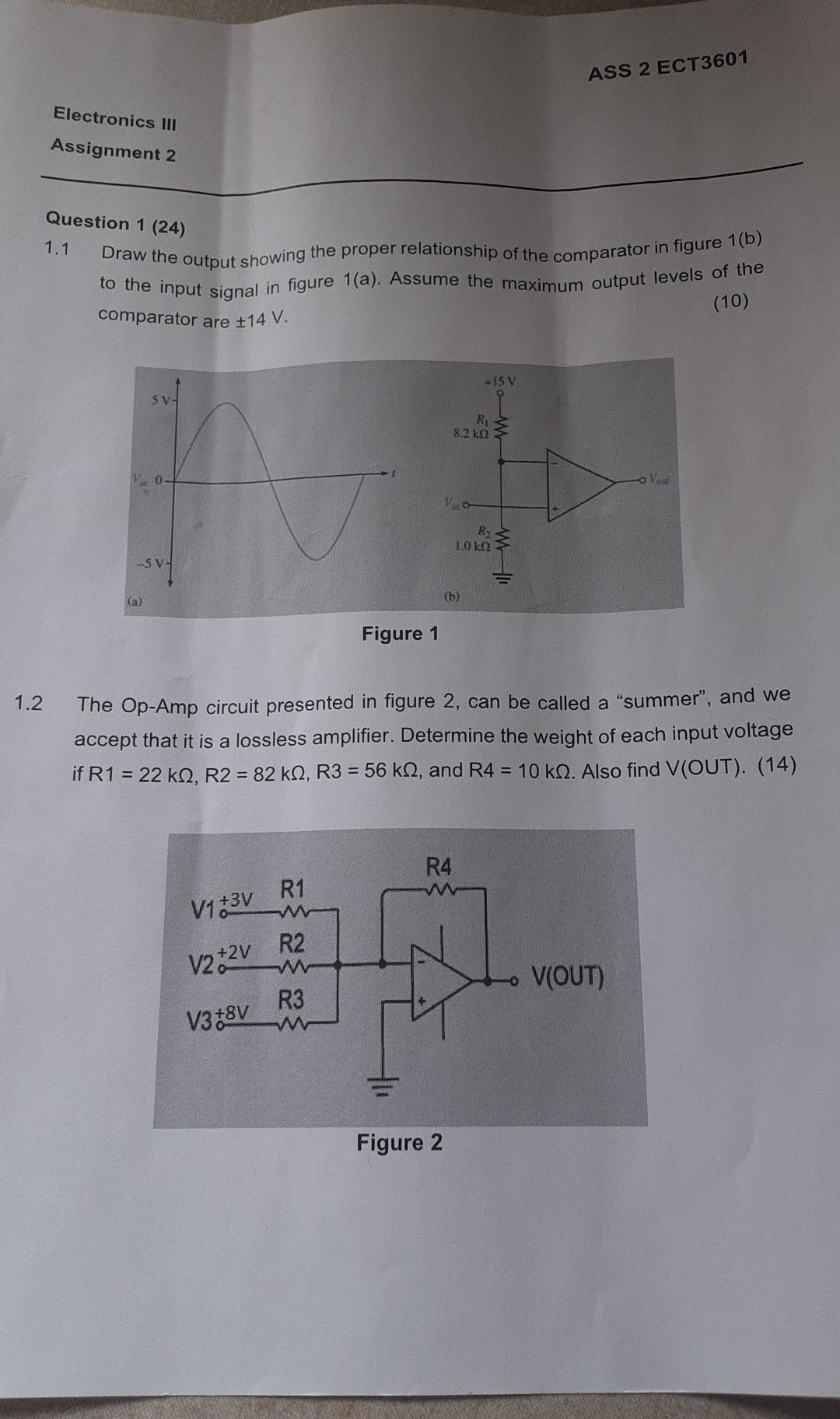 Solved 1.1Dra the output showing the proper relationship of | Chegg.com