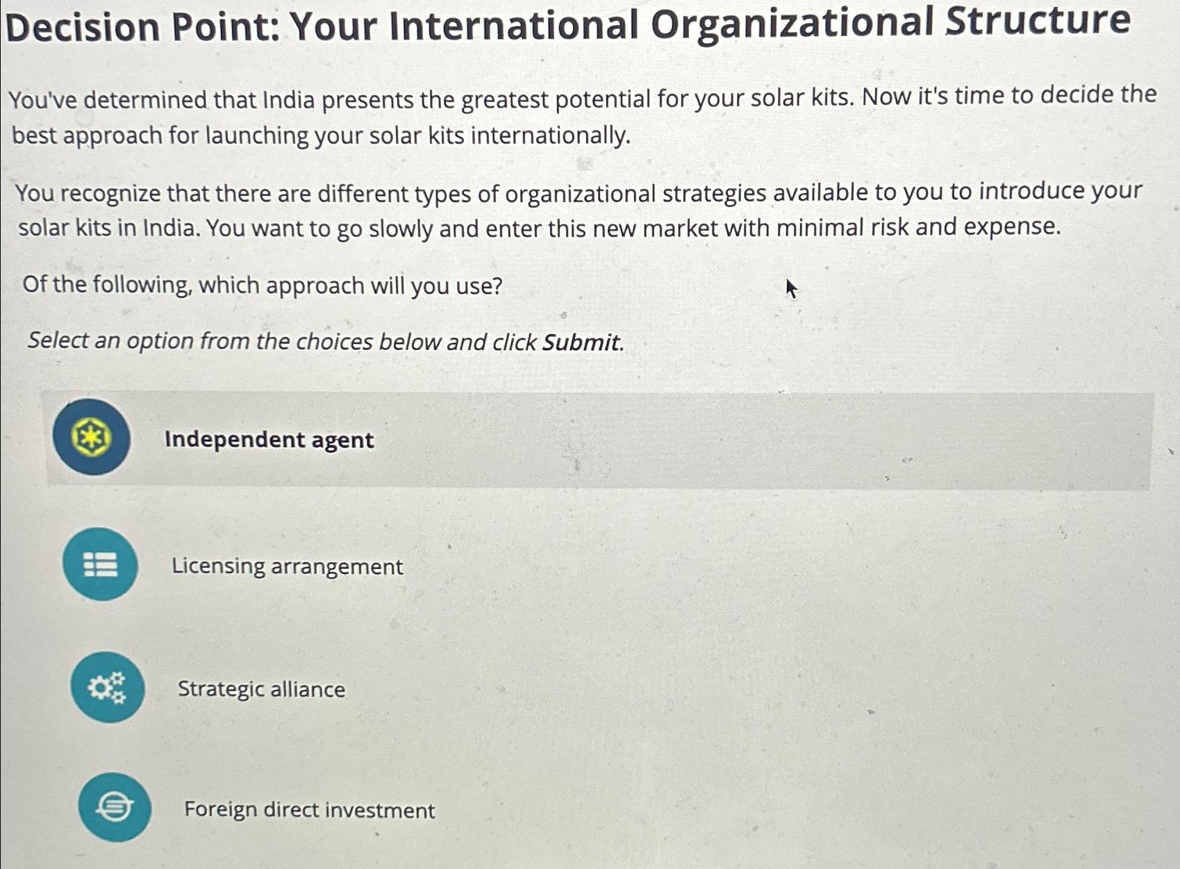 Solved Decision Point: Your International Organizational | Chegg.com