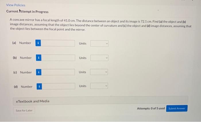 Solved View Policies Current Attempt in Progress A concave | Chegg.com