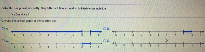 Solved Solve the compound inequality and graph the solution | Chegg.com