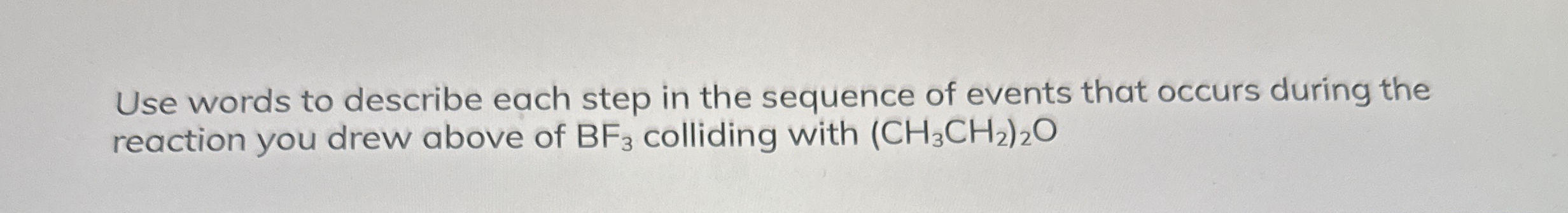 Solved Use words to describe each step in the sequence of | Chegg.com
