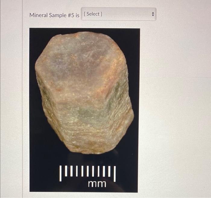 Solved Mineral Sample \#2 isMineral Sample \#4 isMineral | Chegg.com
