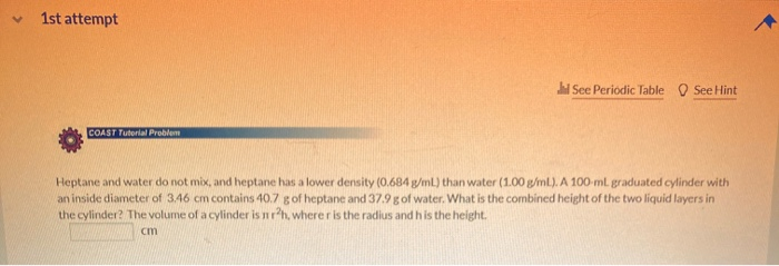 Solved V 1st attempt See Periodic Table See Hint COAST | Chegg.com