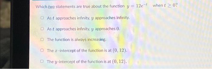 Solved Which two statements are true about the function | Chegg.com