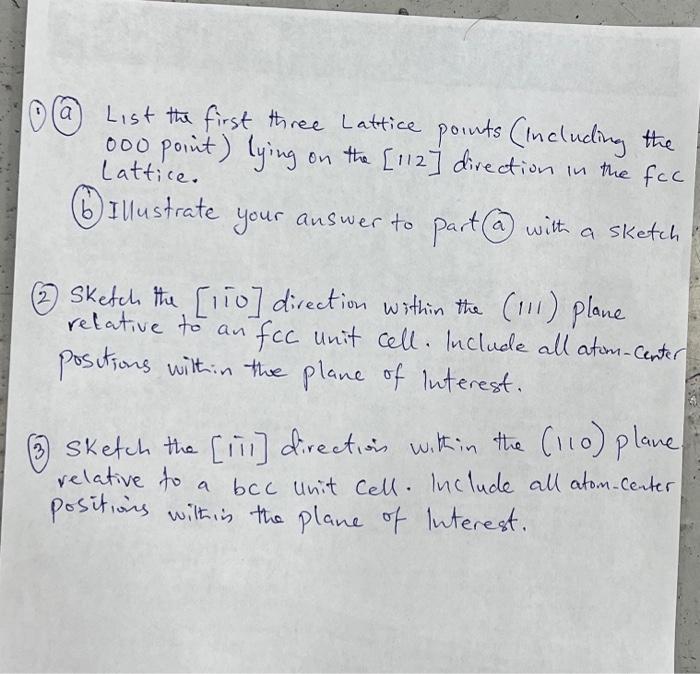Solved (1) (a) List the first three Lattice points | Chegg.com