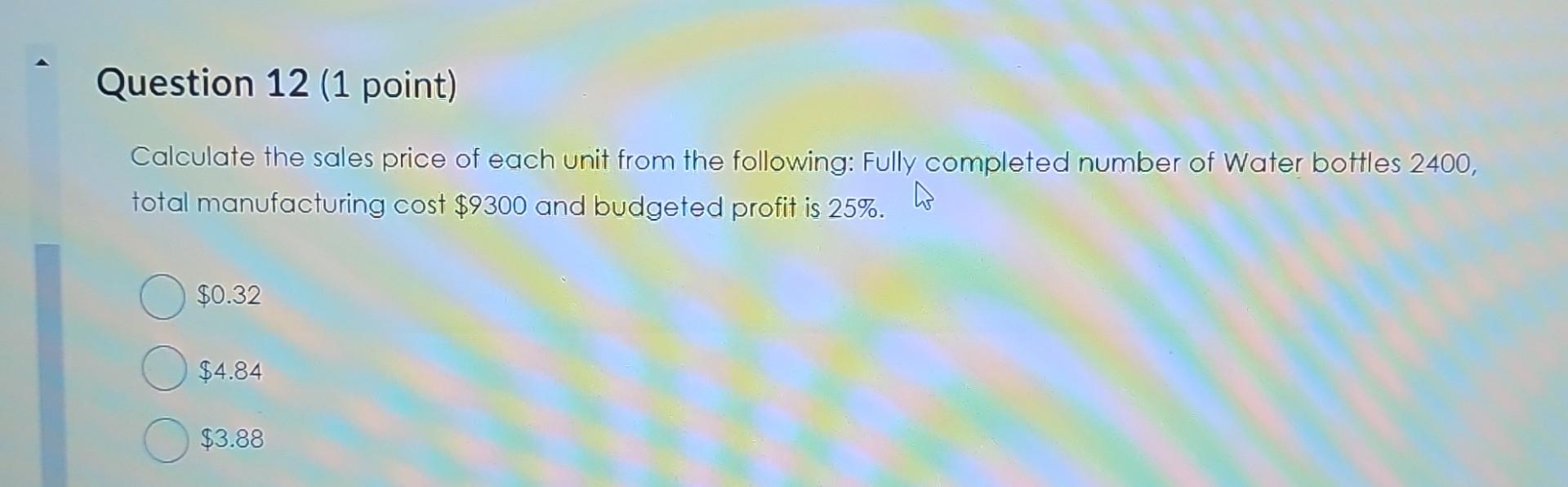 Solved Calculate the sales price of each unit from the | Chegg.com