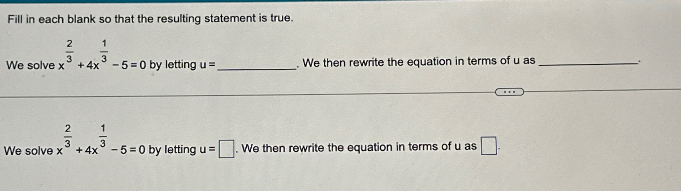 Solved Fill in each blank so that the resulting statement is | Chegg.com