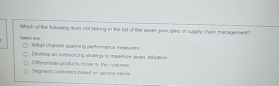 Solved Which of the following does not belong in the list of | Chegg.com