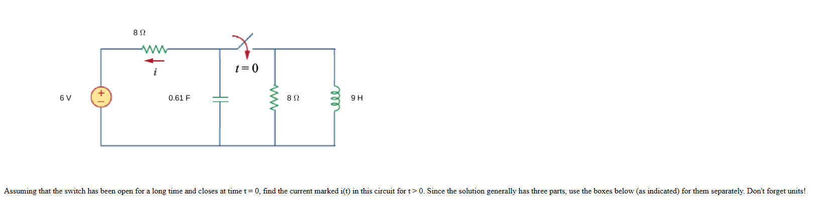 Solved Assuming that the switch has been open for a long | Chegg.com