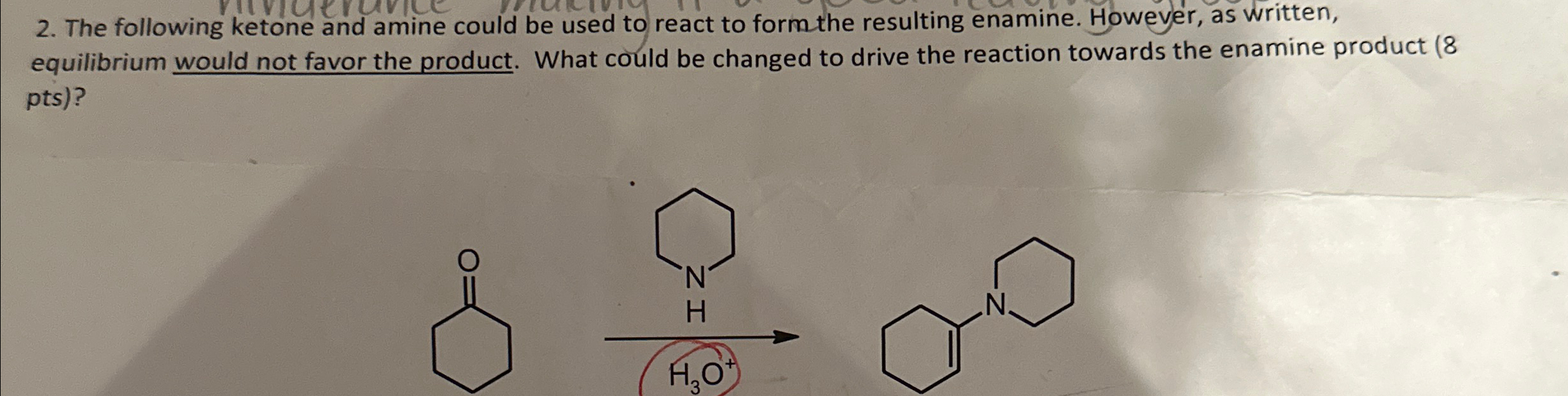 Solved The following ketone and amine could be used to react | Chegg.com