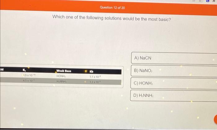 Solved Which one of the following solutions would be the | Chegg.com