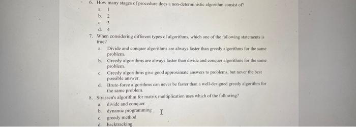 Solved 6. How many stages of procedure does a | Chegg.com